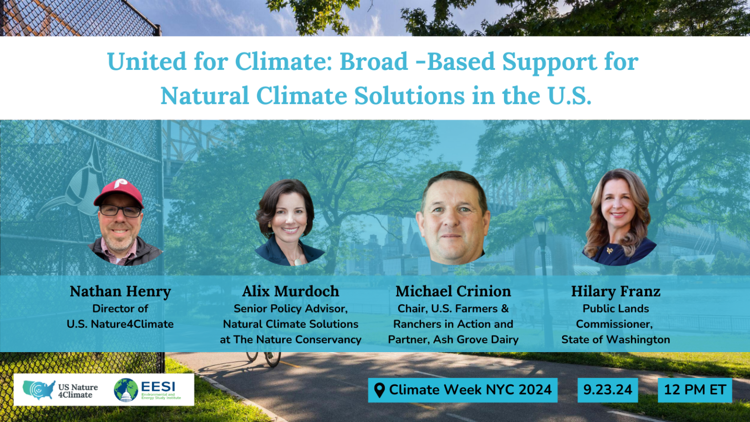Elevating Nature at New York Climate Week 2024 | US Nature4Climate
